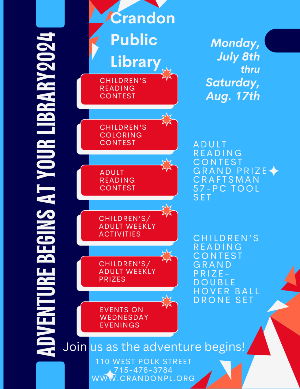 Crandon Public Library – Summer Reading Program 2024 | Crandon Public ...